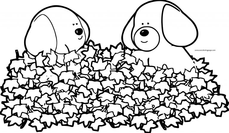 Fall Dog Coloring Page Coloring Pages