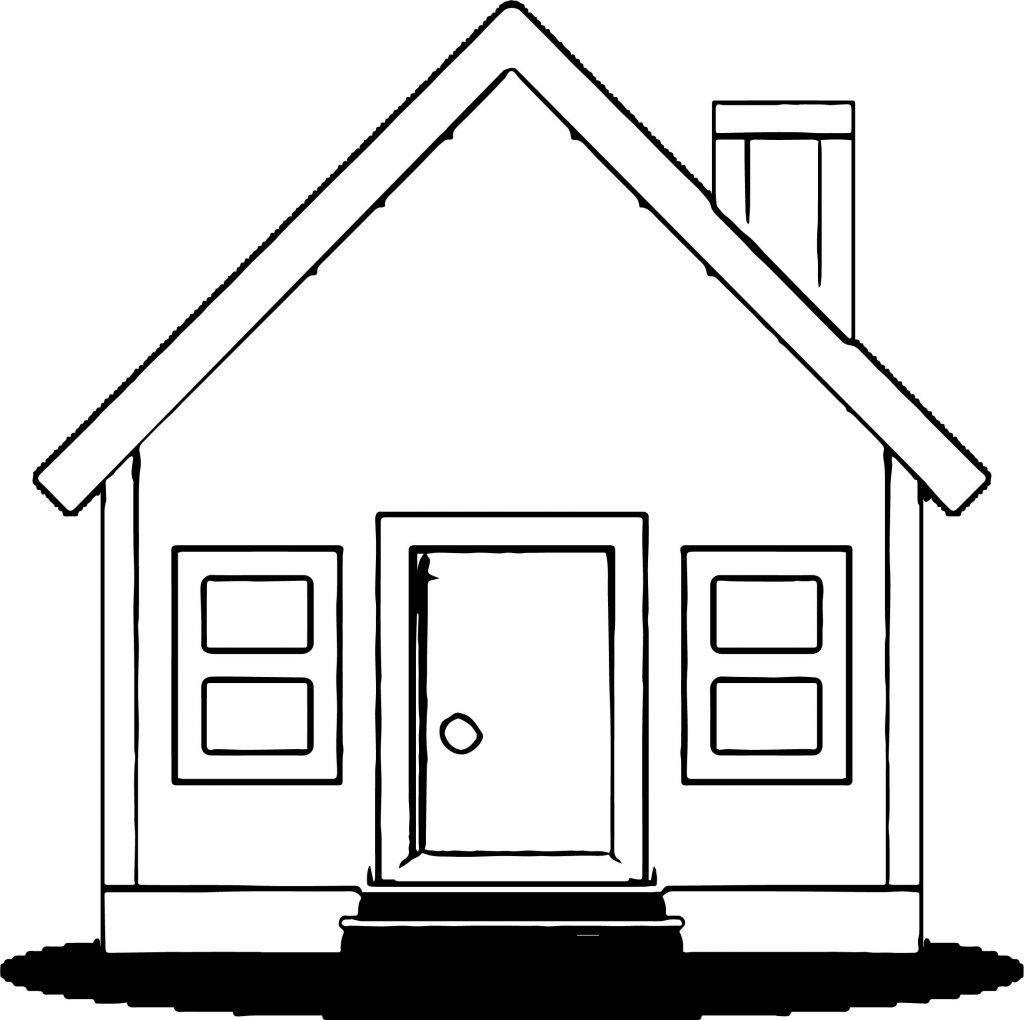 Free House One Coloring Page | Wecoloringpage.com