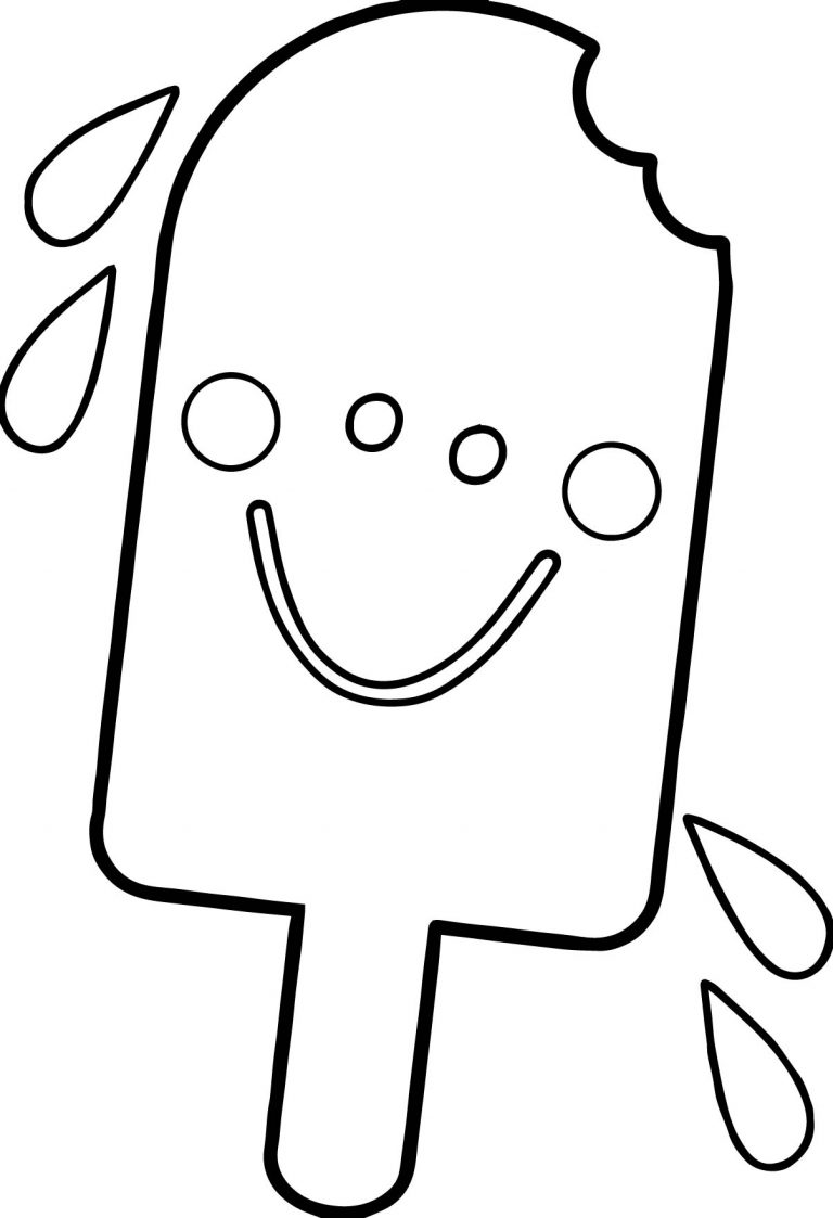 Summer Happy Cartoon Ice Cream Coloring Page - Wecoloringpage.com