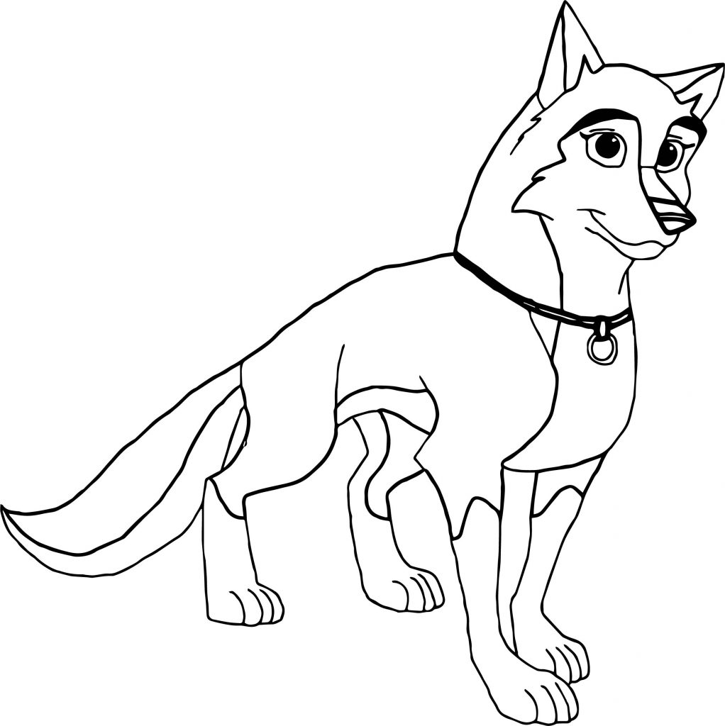 Balto Wolf Girl Walking Coloring Page - Wecoloringpage.com