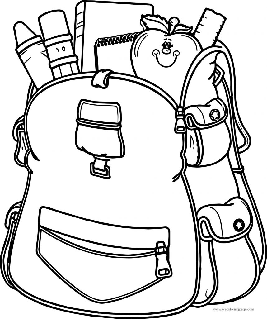 School Bag Coloring Page 30 - Wecoloringpage.com